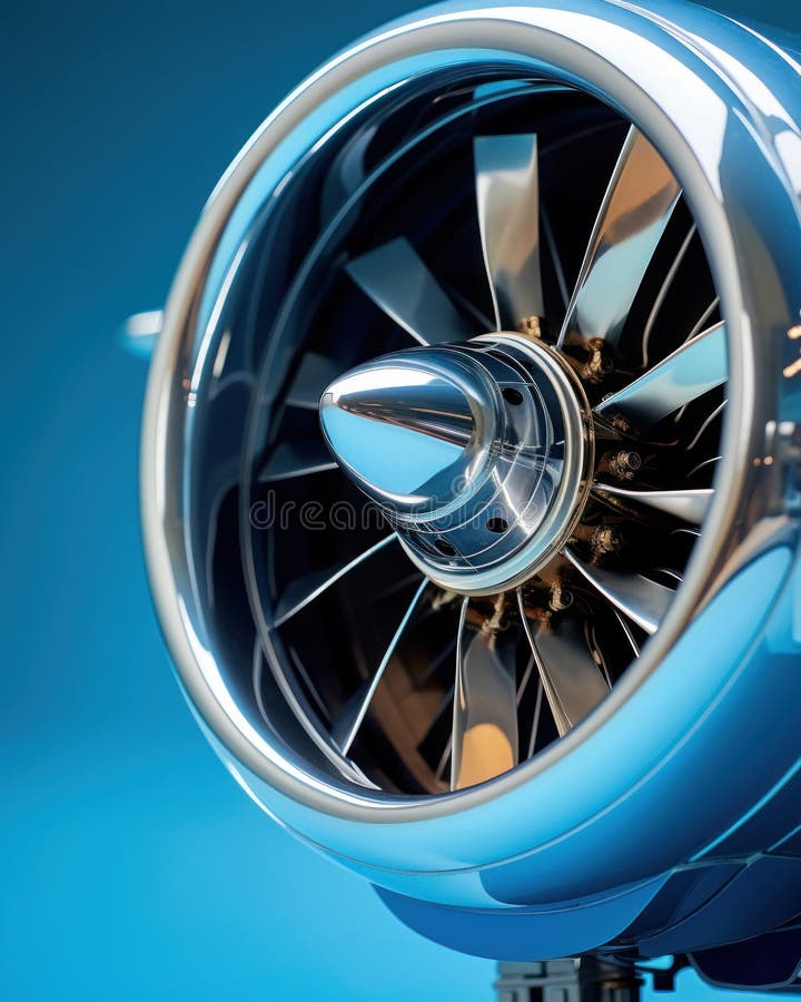 Close-up of Passenger Plane Engine Stock Image - Image of commercial ...