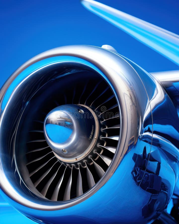 Close-up of Passenger Plane Engine Stock Image - Image of technology ...