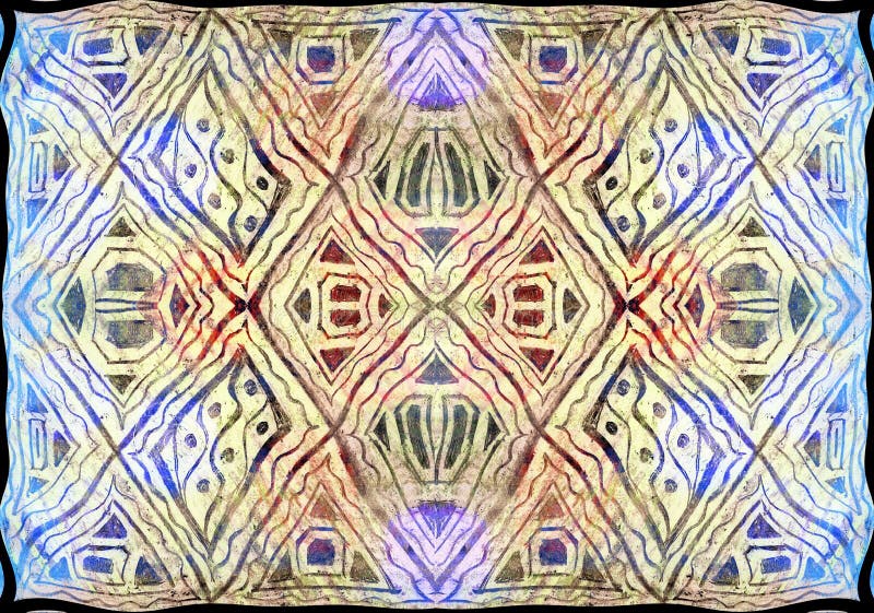 Close-up of Pastel Colored Batik Pattern Stock Illustration ...