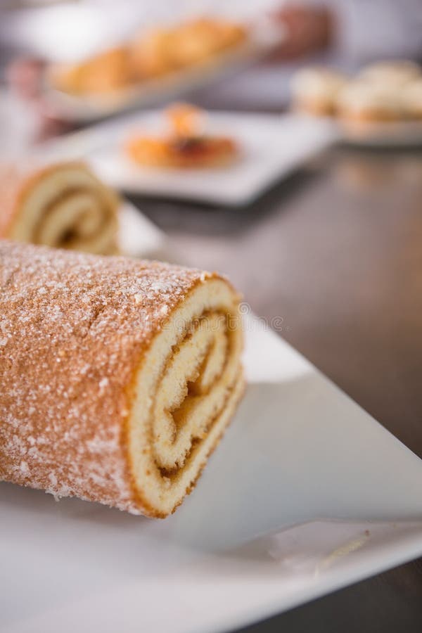 Close Up of Pastry on Plates Stock Image - Image of sweet, kitchen ...