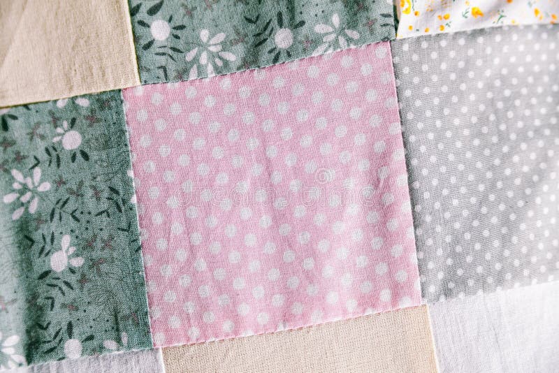 Close-up patchwork plaid stock image. Image of decoration - 111101507