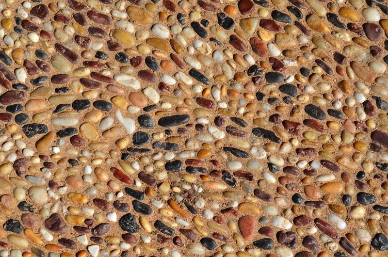A Close-up of a Pathway Paved with Various-colored Small Stones Stock ...