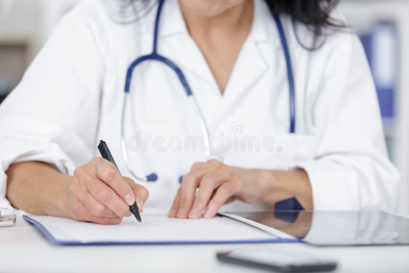 Close Up Patient and Doctor Taking Notes Stock Photo - Image of doctor ...