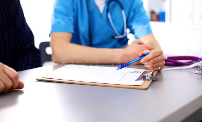 Close Up of Patient and Doctor Taking Notes Stock Photo - Image of ...