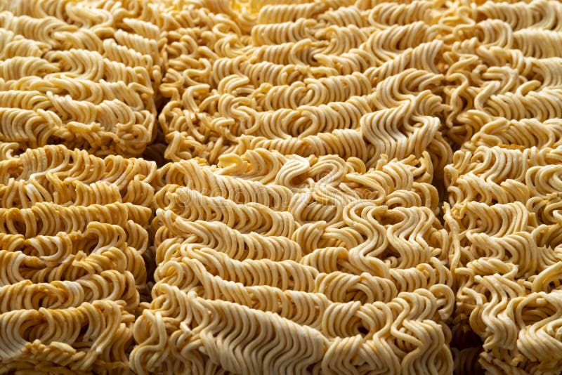 Close Up Pattern of Instant Noodles for Background Stock Photo - Image ...