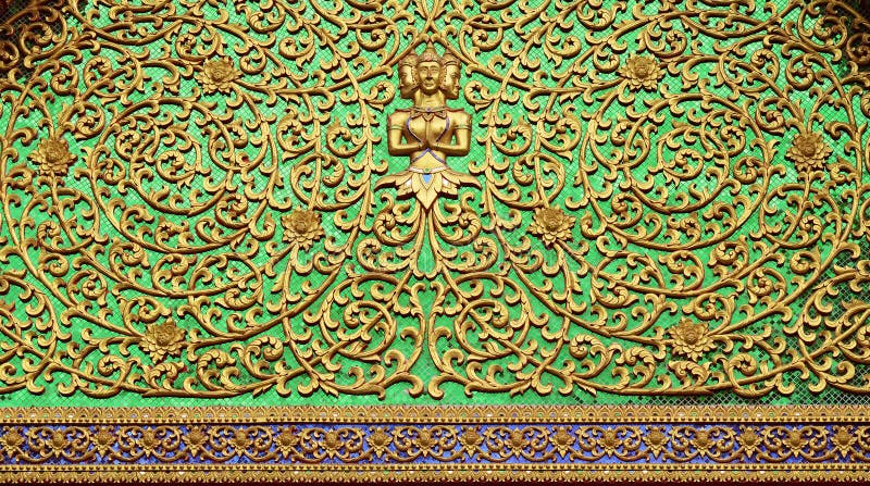 Close Up Pattern Of Temple Roof Thai Style Stock Photo - Image of ...