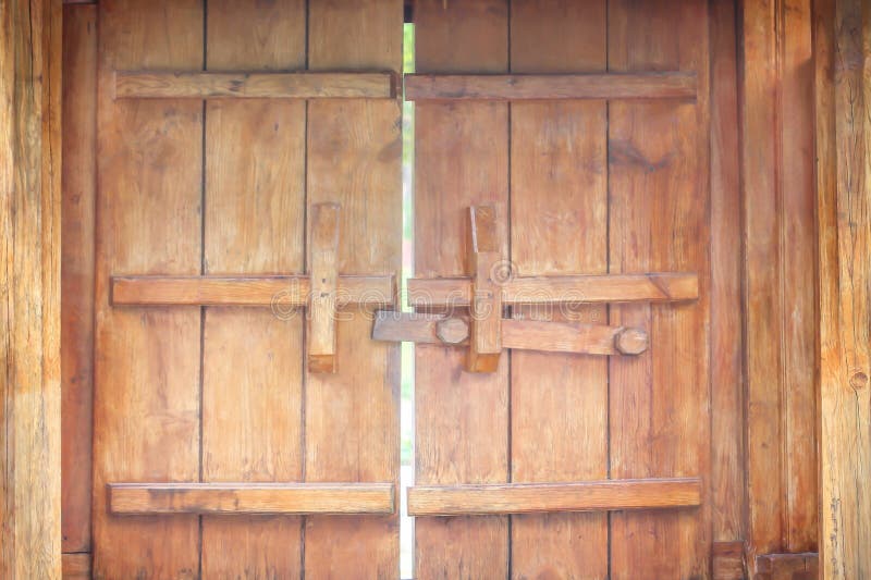 Patterns of Wood Latch Lock on the Door Background Stock Photo - Image ...