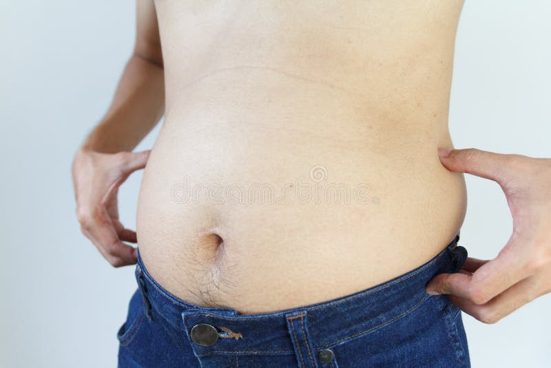 Close Up of Paunchy Fat Man, Fat Man Showing His Belly Stock Photo ...