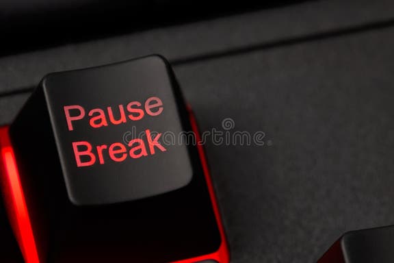 Close-up of a Pause-break Computer Key Stock Image - Image of closeup ...