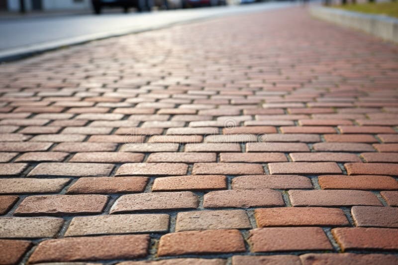 Close Up of Pavement Bricks on a Pedestrian Walkway Stock Image - Image ...