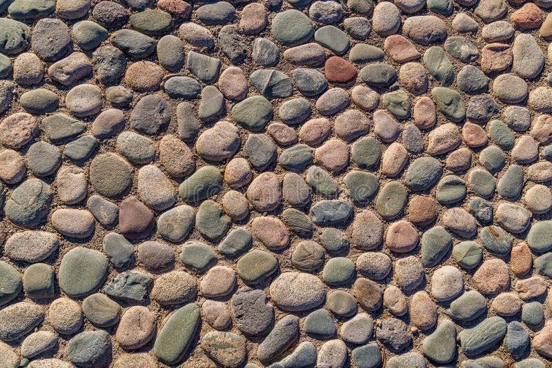 Pebble Pavement or Wall Decoration Texture Stock Image - Image of gray ...