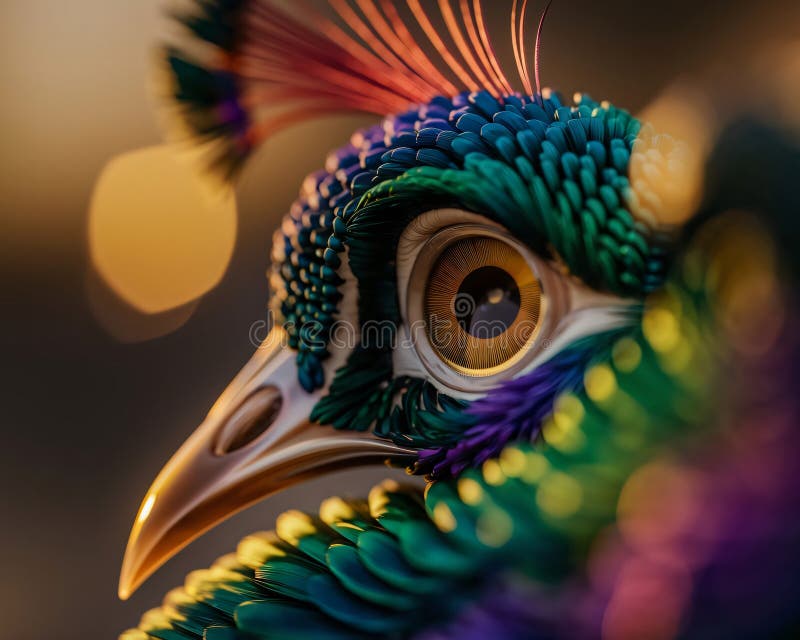 A Close Up of a Peacock Eyes Stock Photo - Image of blue, undefined ...