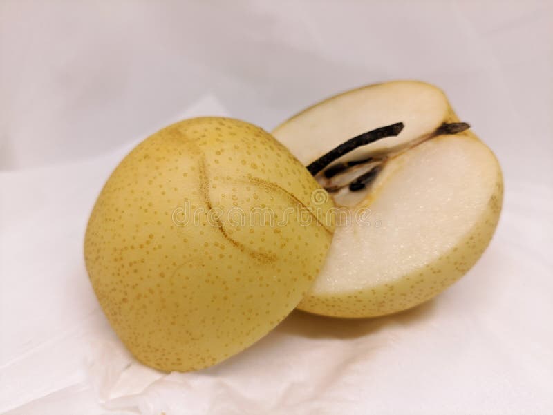 Close Up of a Pear Cut in Half Stock Photo - Image of meal, diet: 299047588