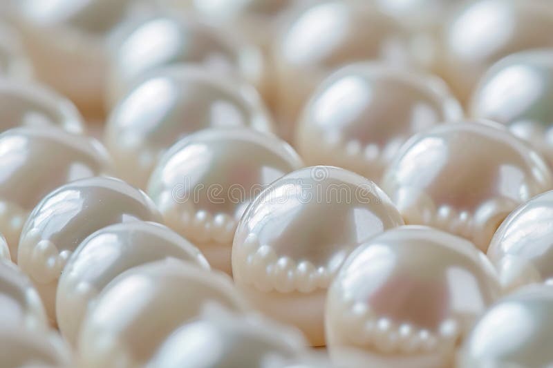 Close-up of a Pearl Bracelet, with the Pearls Arranged in a Pattern ...