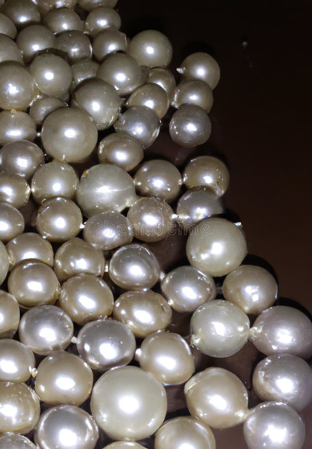 Close Up of Pearls Created Using Generative Ai Technology Stock ...