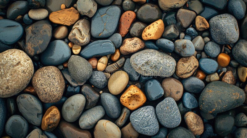Close-up of Pebble Stones on the Shore, Creating a Natural Beach Stones ...