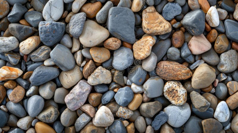 Close-up of Pebble Stones on the Shore, Creating a Natural Beach Stones ...