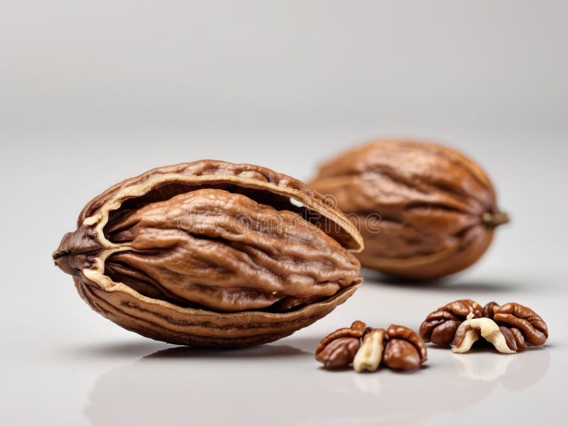 Close-up on Pecan Kernels. Natural, Nutritious and Healthy Nuts on a ...