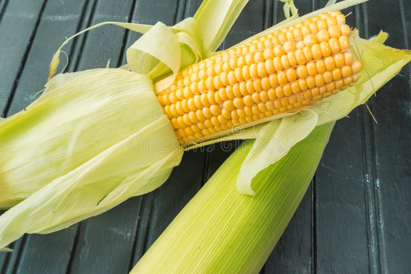 A close-up of peeled corn stock image. Image of ripe - 193974991