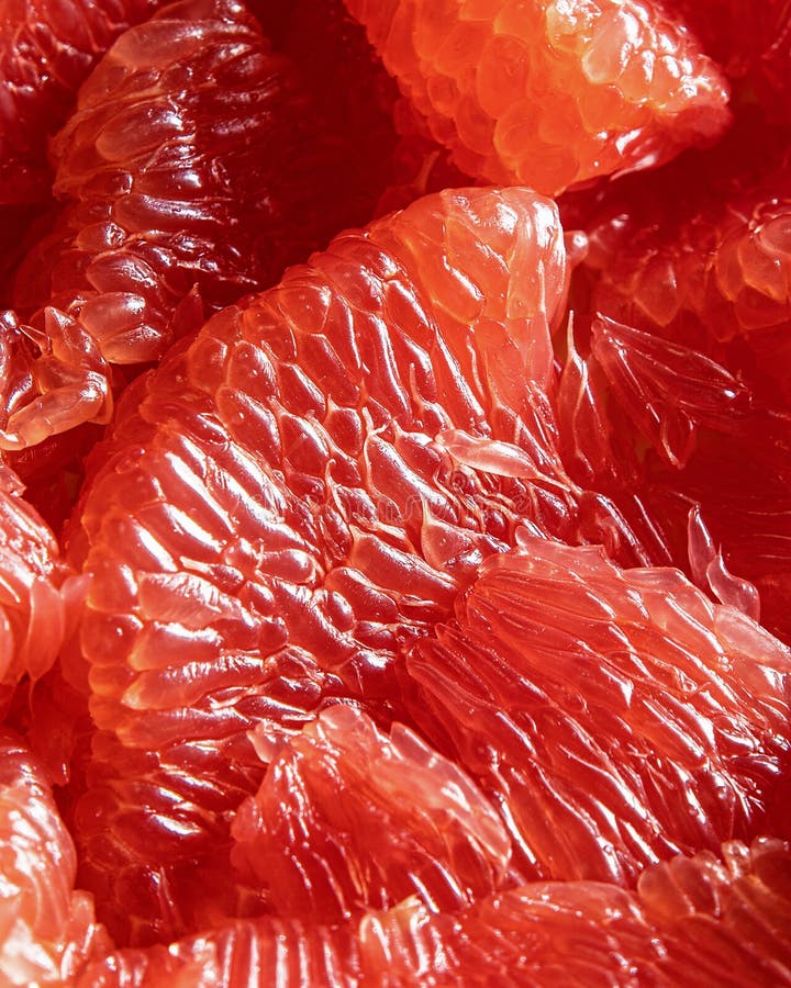 CLose-up of Peeled Red Grapefruit Segments Stock Photo - Image of ...