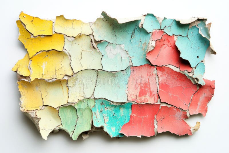 Close-up of Peeling Paint Flakes on Wall or Surface Stock Photo - Image ...