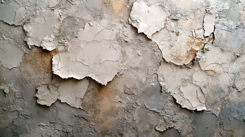 Close-up of Peeling Paint on a Textured Wall, Showing Damage and Age ...