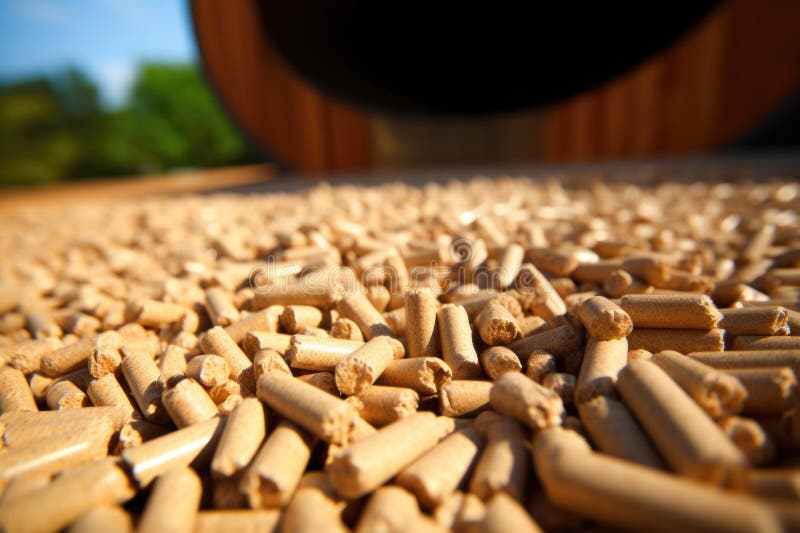 Close-up of Pellets - Solid Biofuel from Biomass Stock Photo - Image of ...