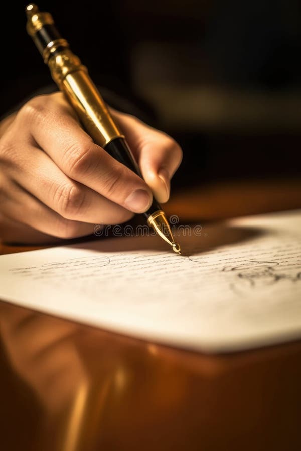Close-up of a Pen Signing a Contract or Document Stock Image - Image of ...