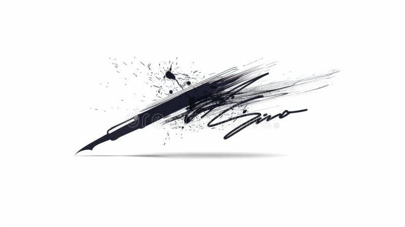 A Close-up of a Pen with Visible Ink Splatters Stock Image - Image of ...