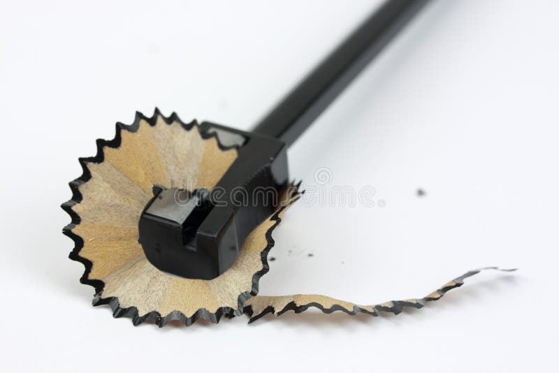 Close Up of a Pencil Being Sharpened Stock Image - Image of paper ...