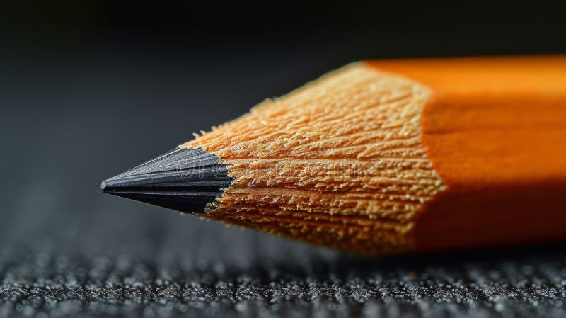 Close-Up of a Pencil on Black Background Stock Photo - Image of office ...