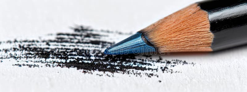 A Close-up of a Pencil Next To a Single Crayon Stock Image - Image of ...