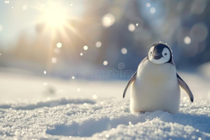 Close Up of a Penguin in Its Natural Habitat at the North Pole ...