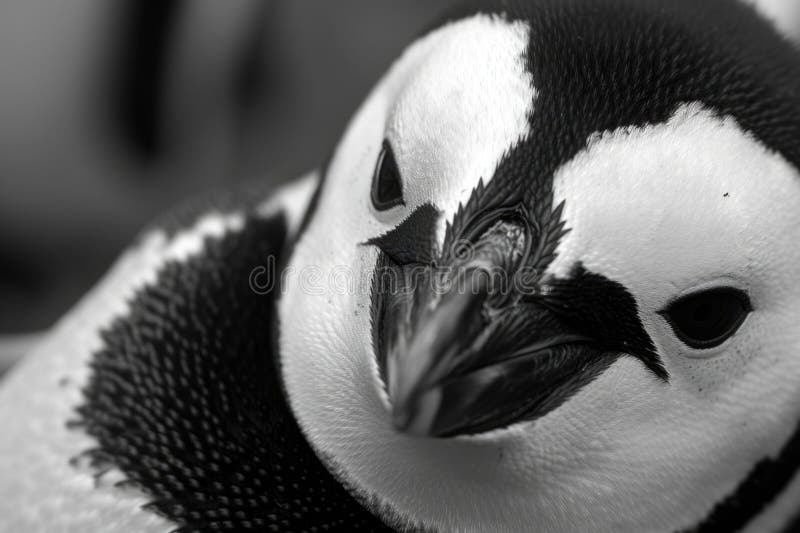 A Close-up of a Penguin& X27;s Face, with Its Sharp Eye Focused ...