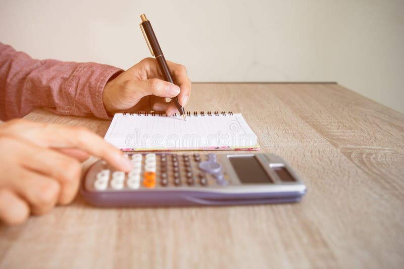 Close Up People with Writing in a Notebook Stock Photo - Image of ...