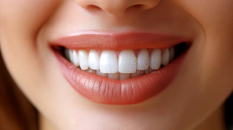 Close-up Perfect Female Smile Stock Illustration - Illustration of ...