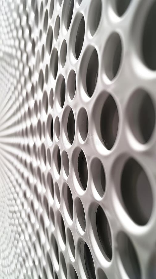 Close-up of a Perforated Metal Sheet with Circular Patterns, Abstract ...