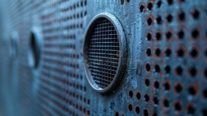 Close-up of a Perforated Metal Speaker Grill. Stock Photo - Image of ...