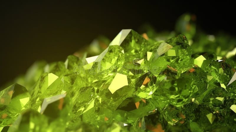Close Up of Peridot Background with Sparkles 4k Generative AI Stock ...