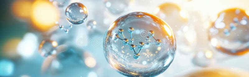 Close Up of Periodic Table Elements with Atomic Models Floating in a ...