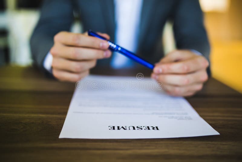 Resume on the Table stock photo. Image of glasses, history - 25265316