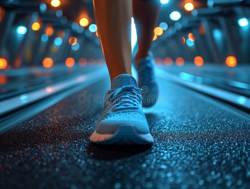 Close Up of a Person Running on a Track. Stock Photo - Image of ...