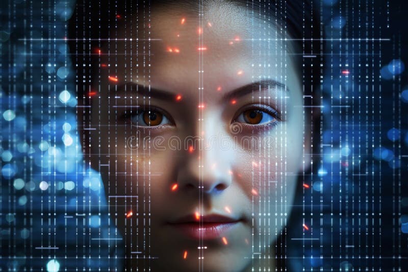 Close-up of Person S Face, Their Eyes Wide and Reflecting Glow of ...