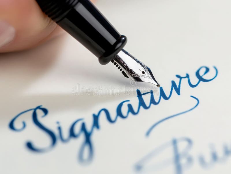 Signing a Document stock photo. Image of signature, personal - 316629454