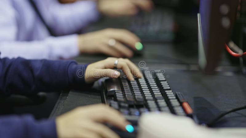 Close-Up of Person Typing on Keyboard Stock Footage - Video of ...
