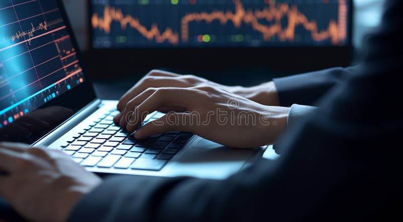 Programmer is Programming on the Computer Keyboard, Person Typing on a ...