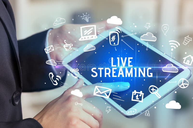 Close-up of a Person Using Social Networking Stock Image - Image of ...