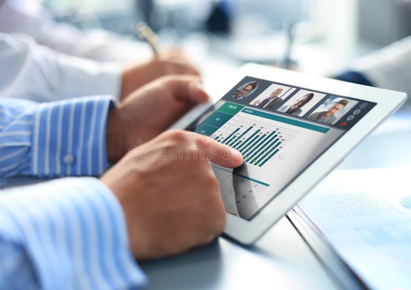 Person Video Conferencing with Doctor on Laptop Stock Photo - Image of ...