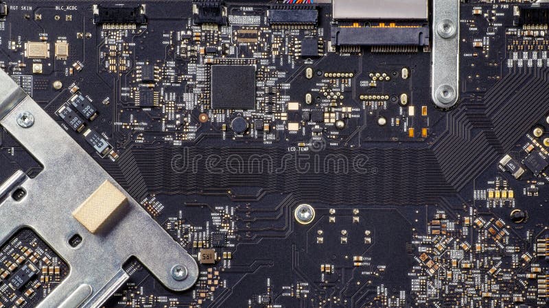 Close-up Board of a Personal Computer Stock Image - Image of component ...