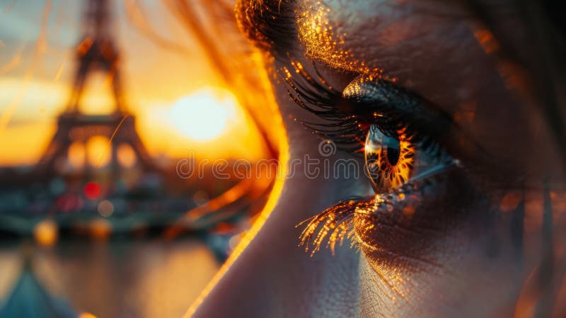 Close Up of a Persons Eye with a Reflection of the Eiffel Tower Stock ... Close Up of a Persons Eye with a Reflection of the Eiffel Tower Stock ...